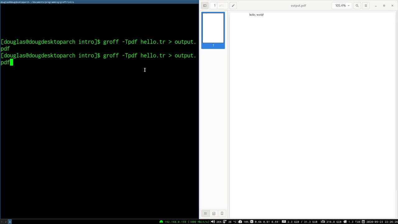 Linux Back to Basics Episode 10: Introduction to groff - YouTube