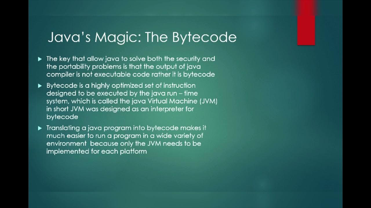 Java Buzzword , Bytecode and Object Oriented Programming Principles ...
