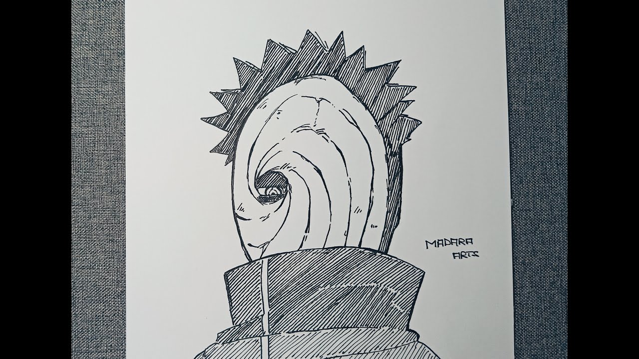 How to draw Tobi l Easy anime drawing l Step by step drawing - YouTube