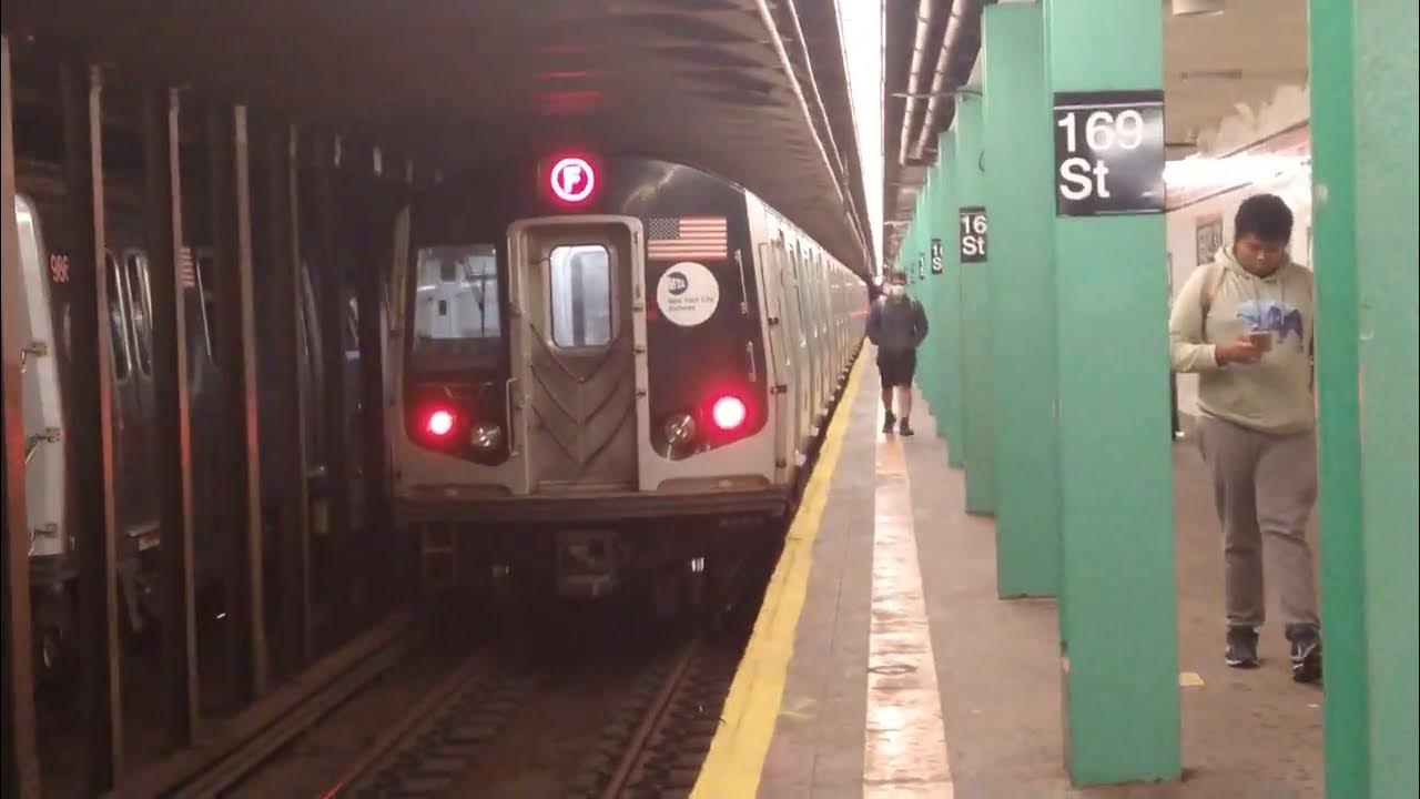 IND Hillside Line|R160 (F) Train Entering and Leaving 169th Street - YouTube