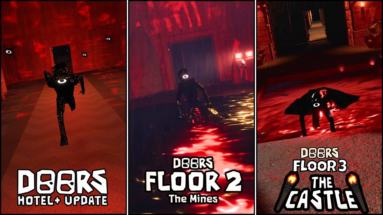 Doors vs Doors Floor 2 vs Doors Floor 3 Seek Chase - YouTube