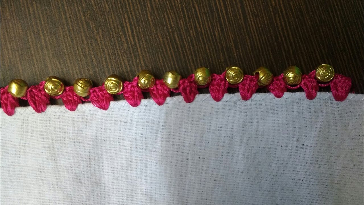 How to make beads lace design 4 - YouTube