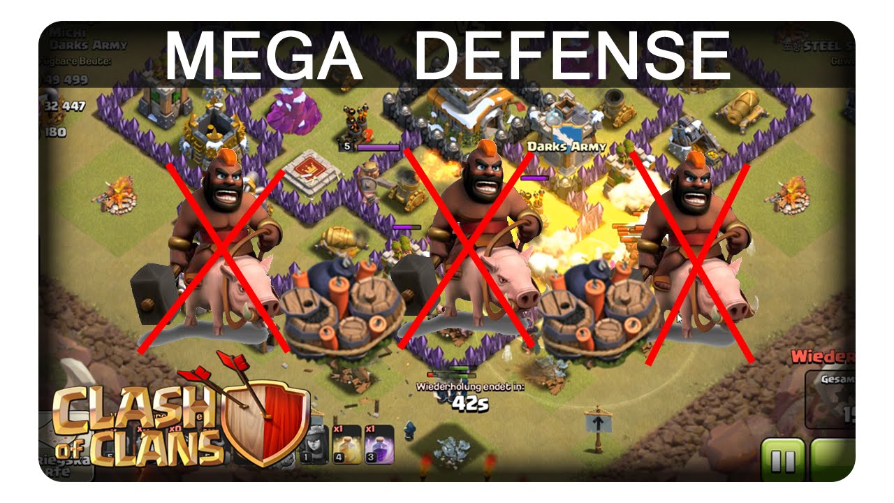 MEGA DEFENSE || CLASH OF CLANS | Let's Play CoC | Deutsch - YouTube