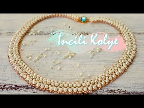 Boncukla İnci Kolye Yapımı | How to Make Simple Pearl Necklace