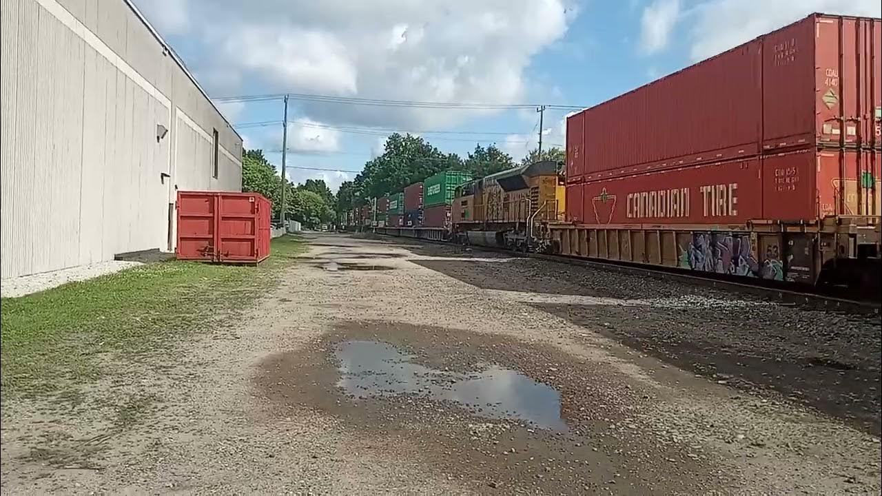 UNION PACIFIC! CPKC 8011, UP 3096 at Alliston Ontario. - YouTube