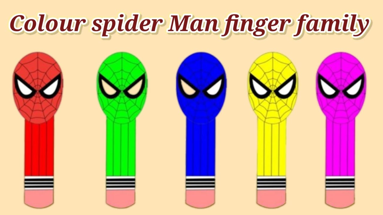 Colour Spider Man Finger Family | Nursery Rhymes & kids songs | More ...