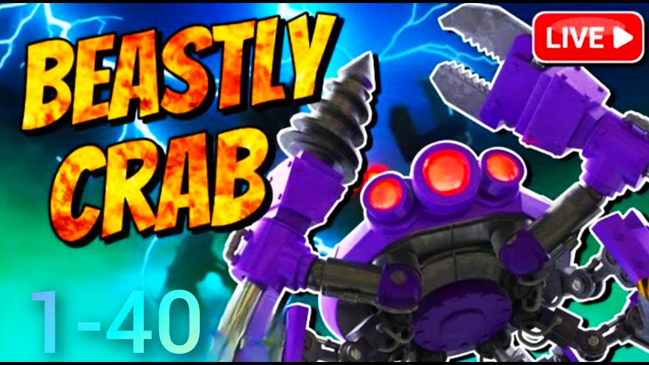 🔴LIVE - Beastly Mega Crab 2024 | Stages 1-40 | Boom Beach - YouTube