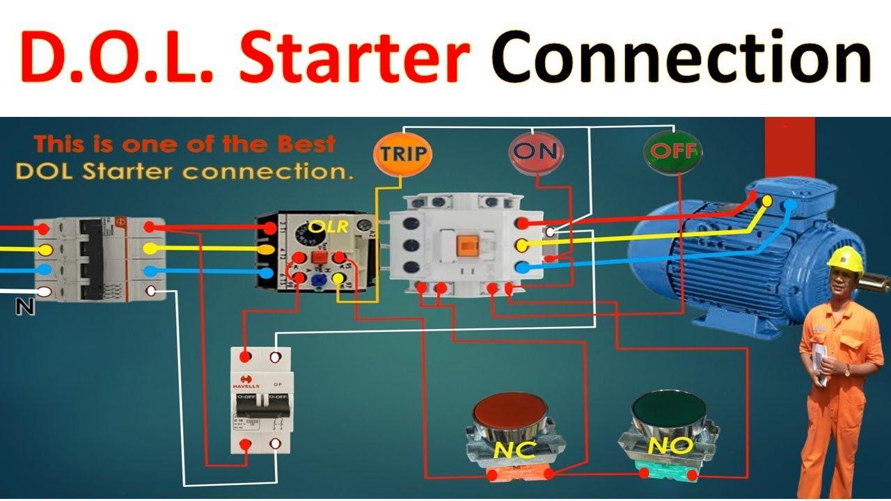 || D.O.L. Starter || Direct On Line Starter || Three Phase Motor With ...