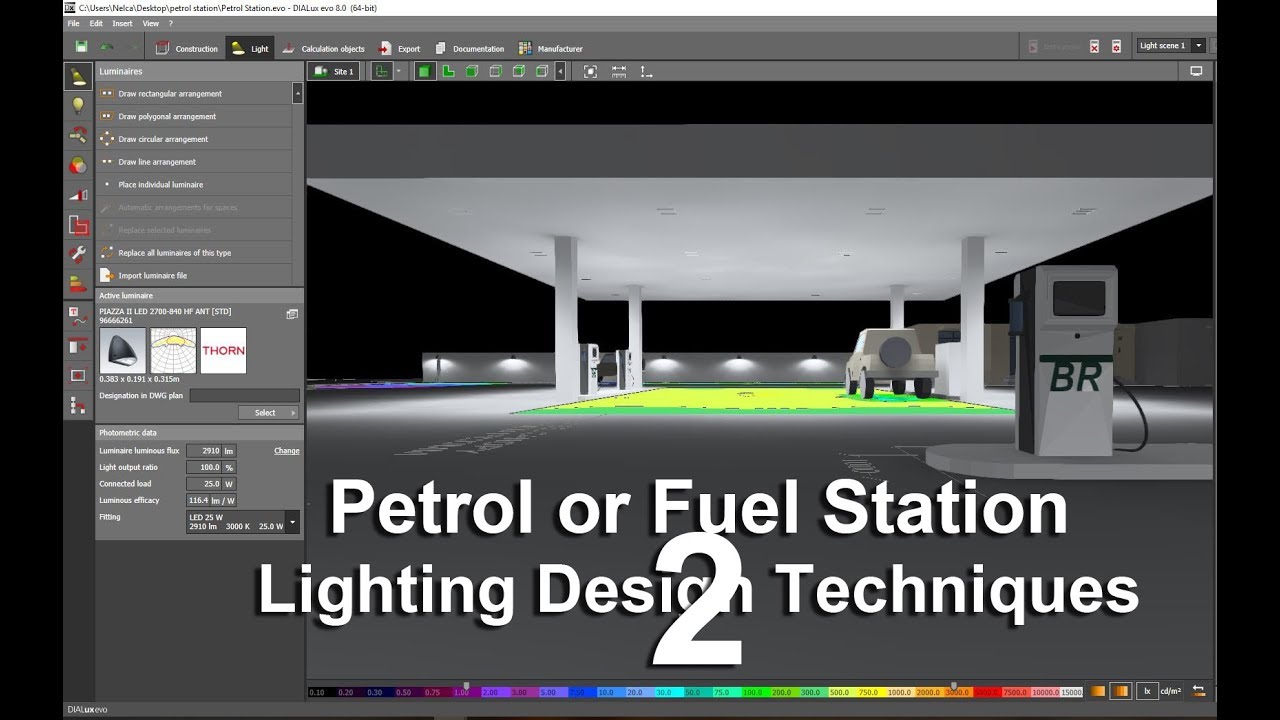 Petrol or Fuel Station Lighting Design 2 - YouTube