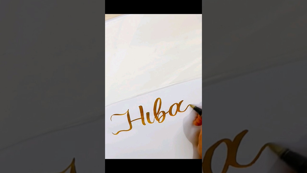"Hiba" Name Calligraphy #shorts #viral #moderncalligraphy #art # ...