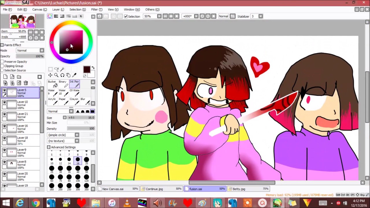[Chaos Speedpaint] Chara and Bete Noir fusion - YouTube