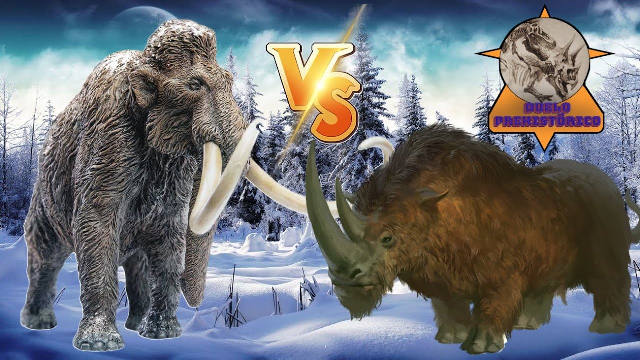 Mamut Lanudo VS Rinoceronte Lanudo - Duelo Prehistórico Final Temporada ...