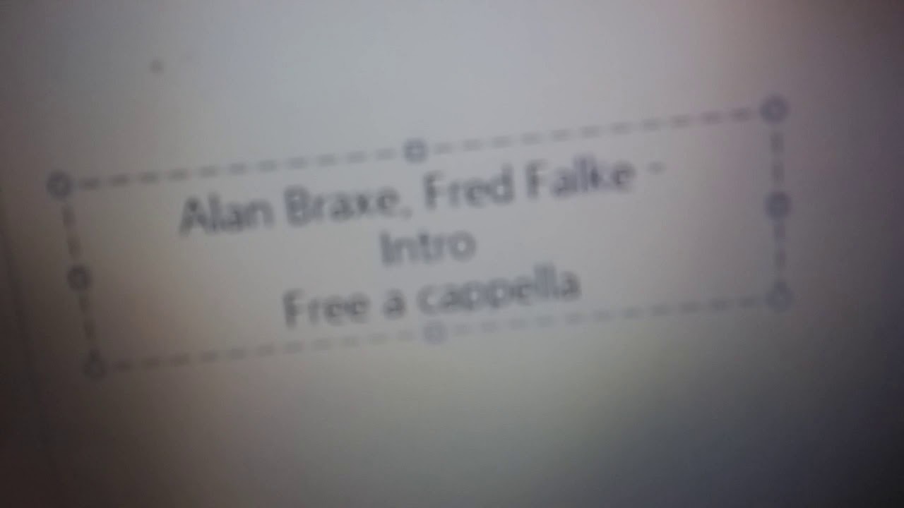 Alan Braxe, Fred Falke - Intro Free a cappella フリーアカペラ - YouTube