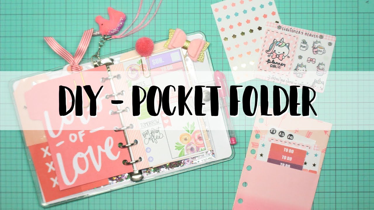 DIY - Pocket Folder For Your Planner - YouTube