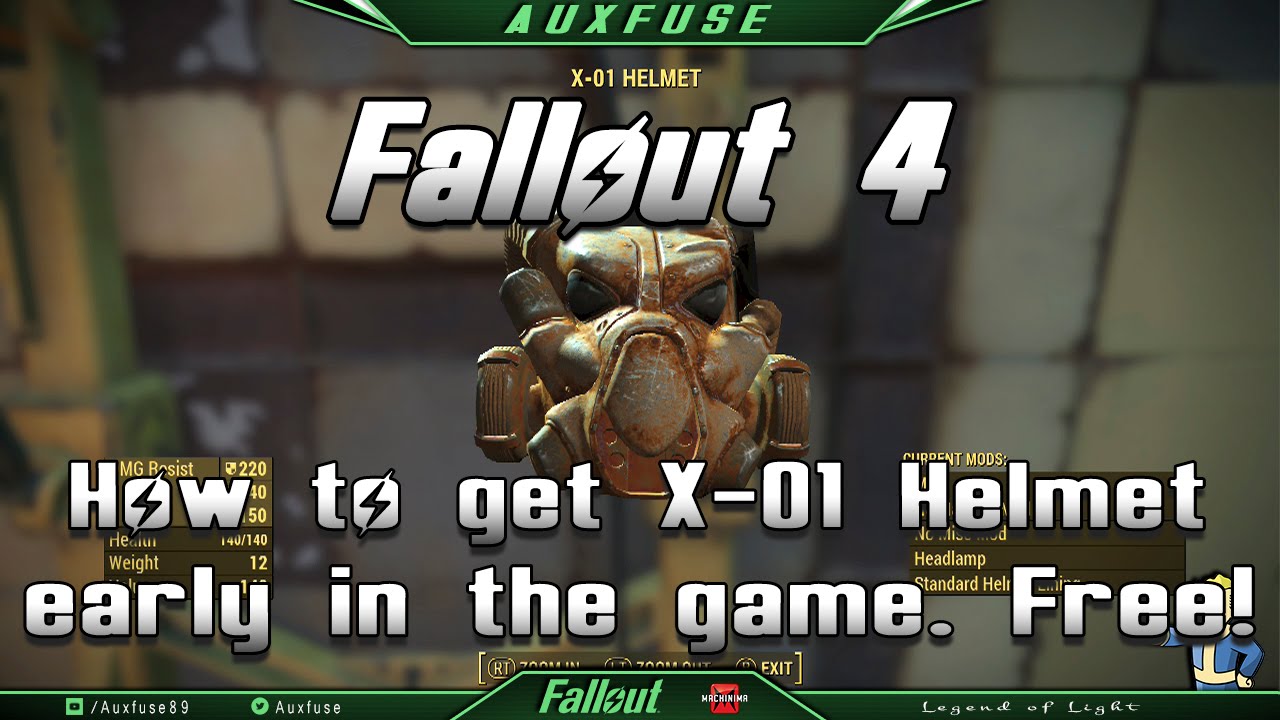 Fallout 4 - How to get X01 Helmet Early in the Game? Free!!! - YouTube