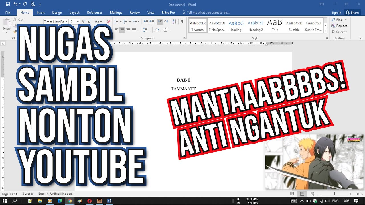 Cara Nonton Youtube Sambil Membuka Aplikasi Lain di Laptop - YouTube