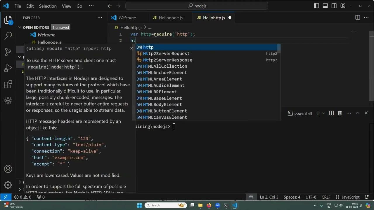 Node.js: First Program Explained Step-by-Step|Node JS|Programmers Club - YouTube