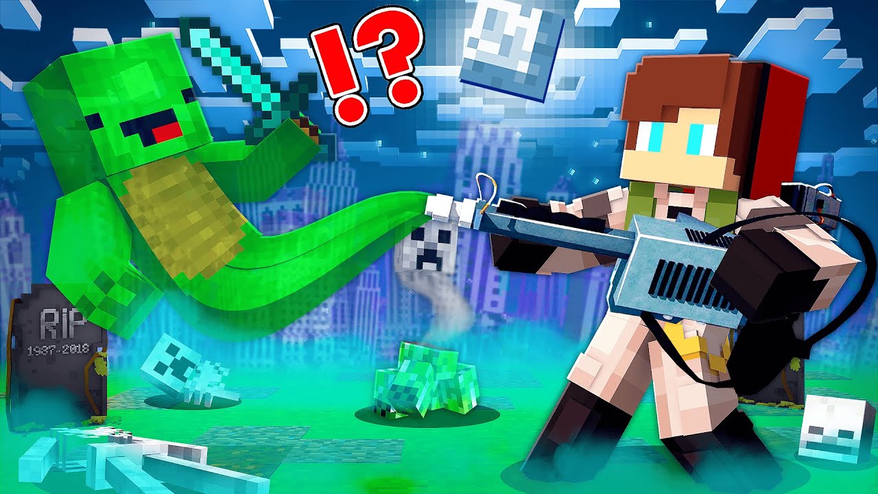 GHOSTBUSTER Speedrunner vs GHOST Hunter in Minecraft - Maizen JJ and ...