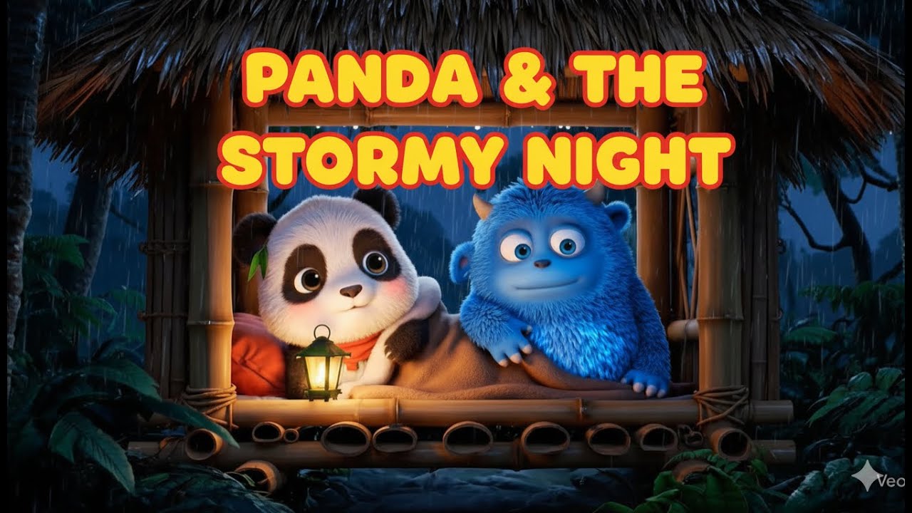 PANDA & THE STORMY NIGHT 🌧️🐼💙 | A Rainy Jungle Adventure - YouTube