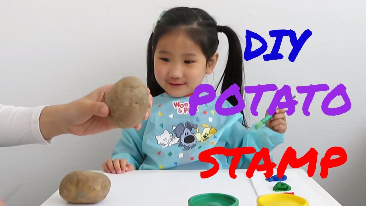 Potato Printing On Paper | Huge Potato #6 - YouTube