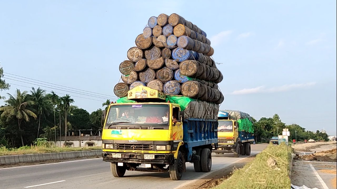 Most Amazing Trucks in the World Driving on road - YouTube