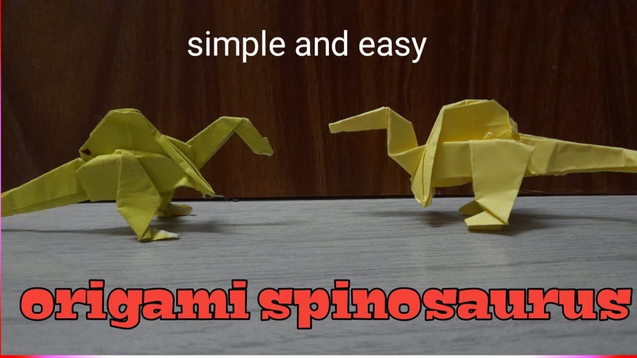 Origami spinosaurus| dinosaurs | simple and easy | #aamutalathannaiyum ...