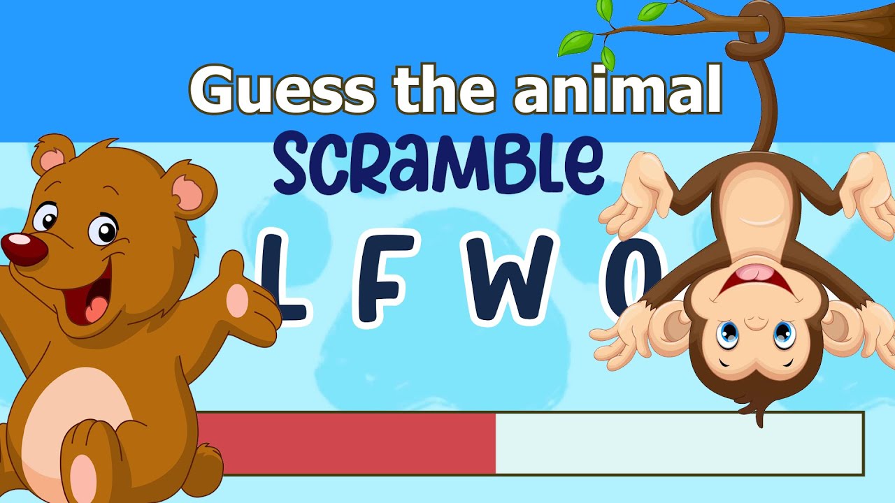 Scramble Game Animal Edition 🐒 | Can you figure out the name of 15 ...