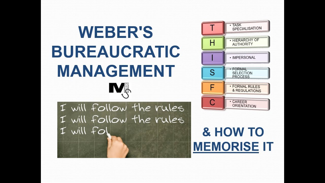 Weber's Bureaucratic Management - Simplified with Tips to Memorise it ...