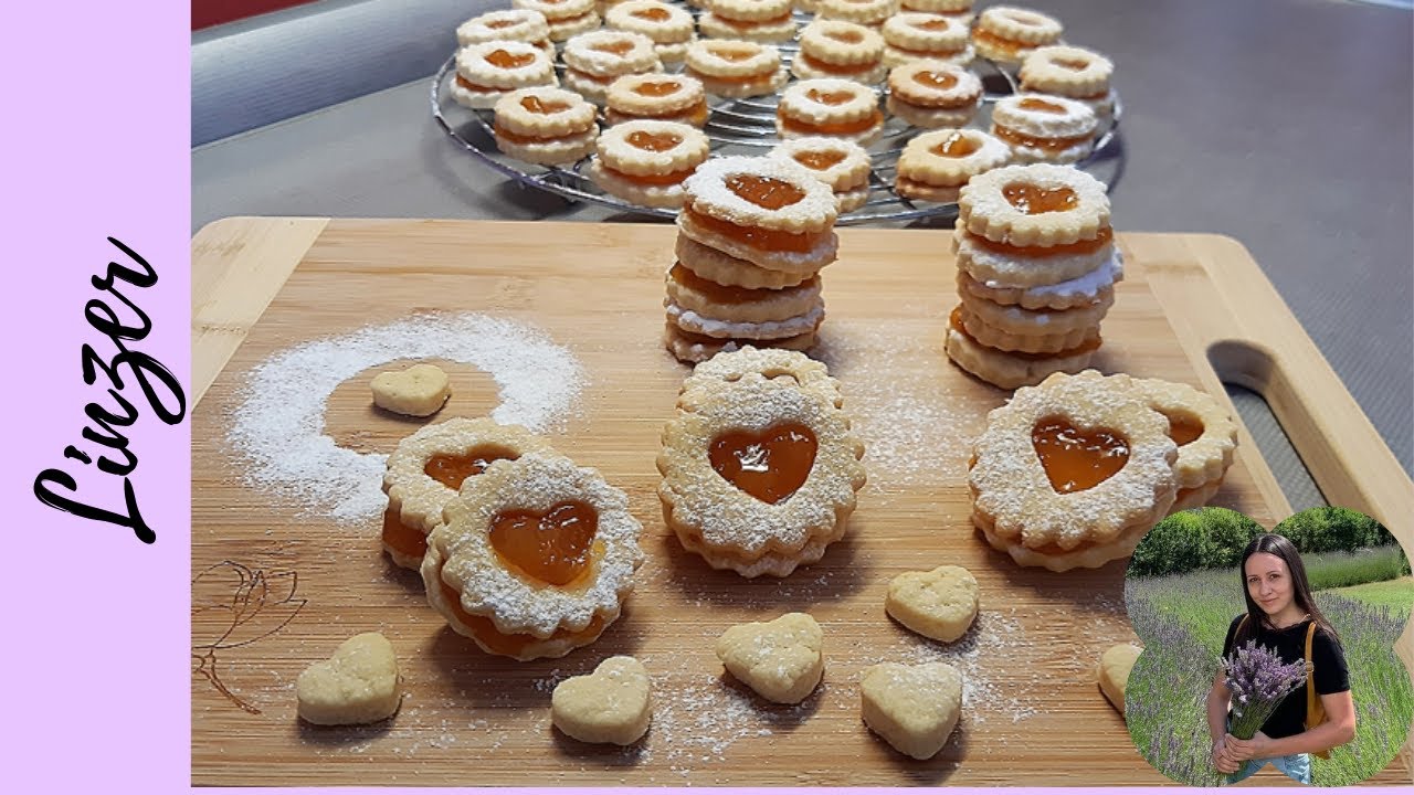 Linzer recept | Puha, omlós linzer karika - YouTube