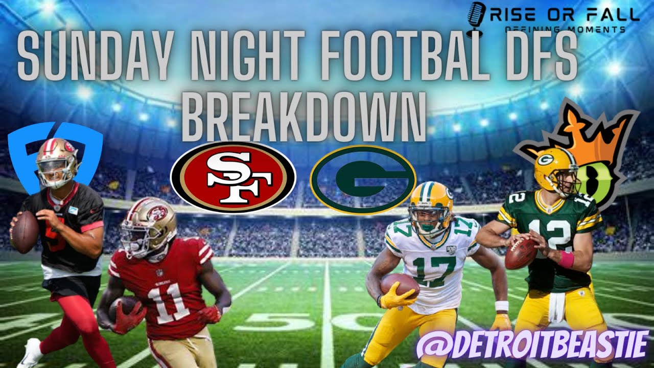 SUNDAY NIGHT FOOTBALL DRAFTKINGS SHOWDOWN PICKS 9/26 | SNF NFL DFS ...