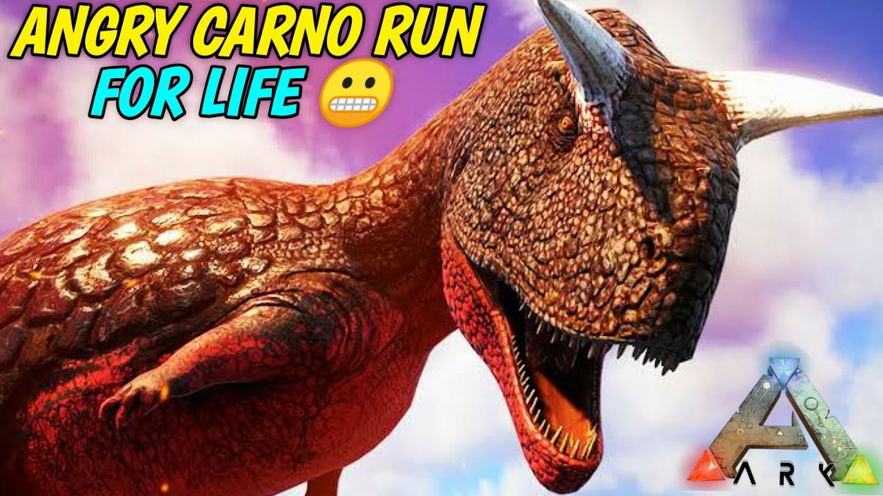 ARK SURVIVAL EVOLVED :- RAPTOR GANG ATTACK WHILE TAME CARNO || EP10 ...