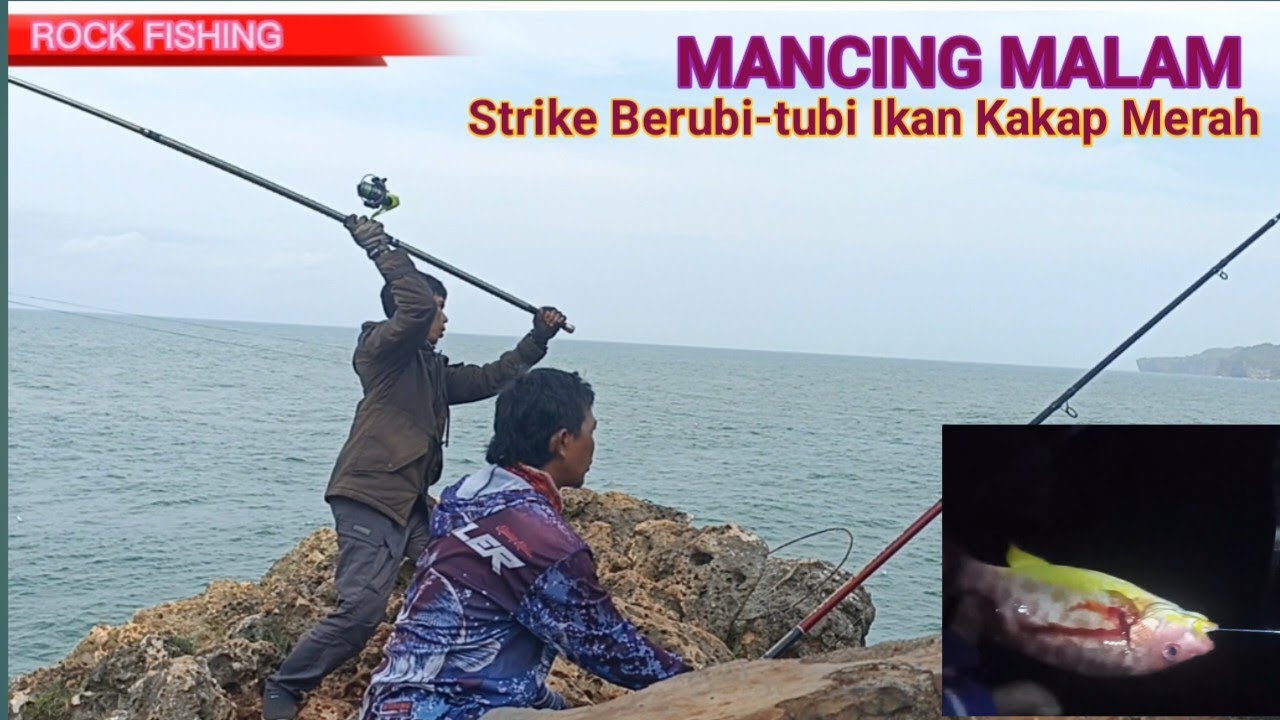 Mancing Karang, Mancing Ikan Kakap Merah Rock Fishing Gunung Kidul #23 ...