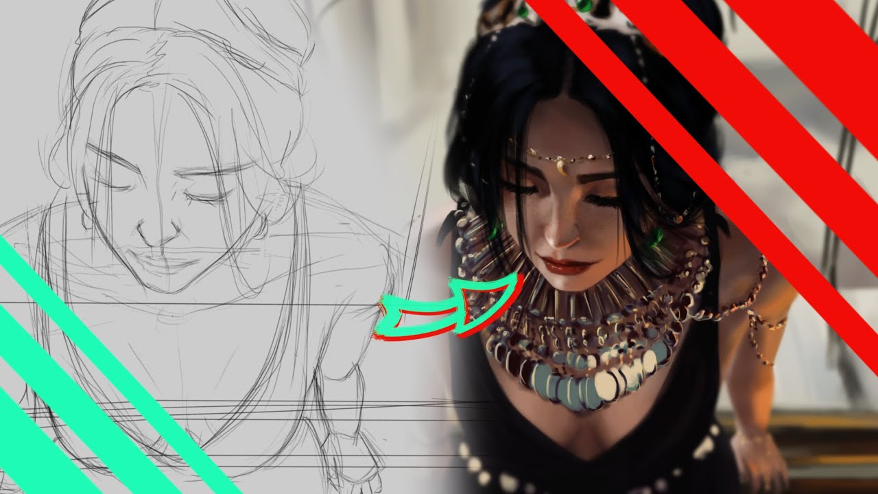 WLOP Study 3 - Painting Process - YouTube