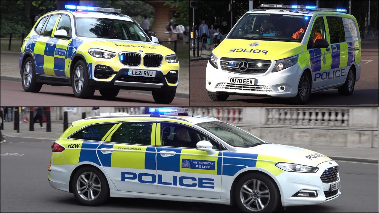 New, special and different police cars in London - YouTube