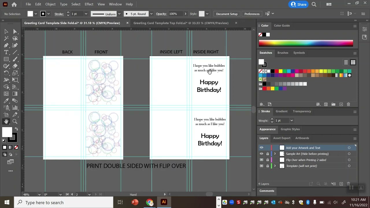 Greeting Card Template Adobe
