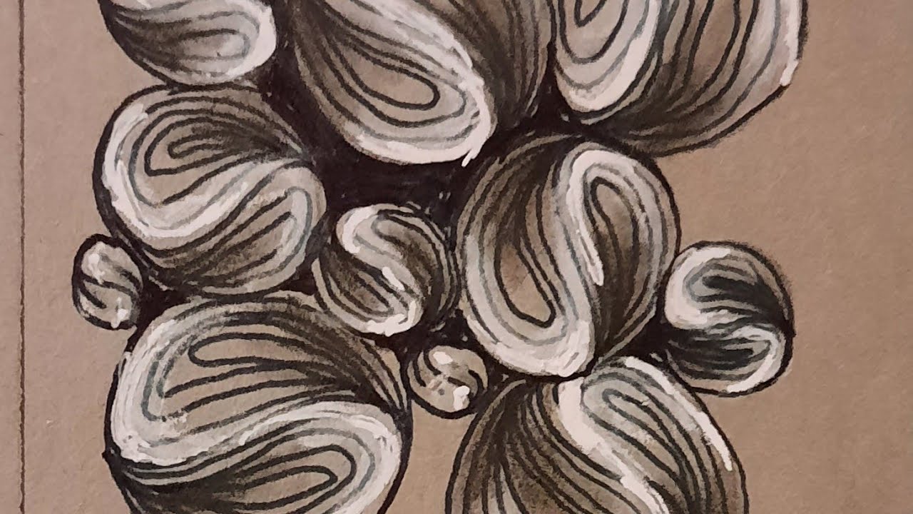 Daily Art Challenge Day 14. Zentangle Cruffle with charcoal shading and ...