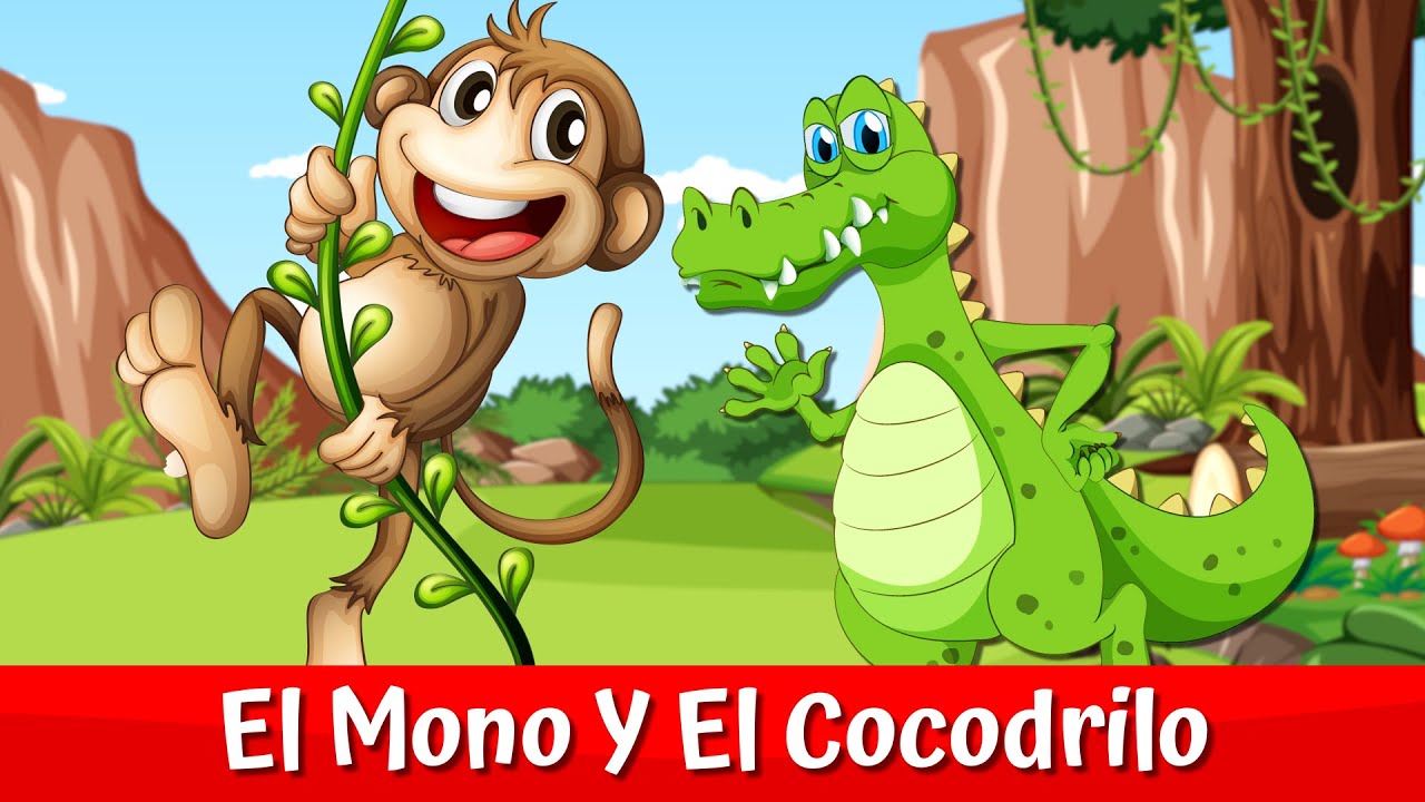 🐒EL MONO Y EL COCODRILO🐊 I Cuentos Encantadores Españoles I Animación ...