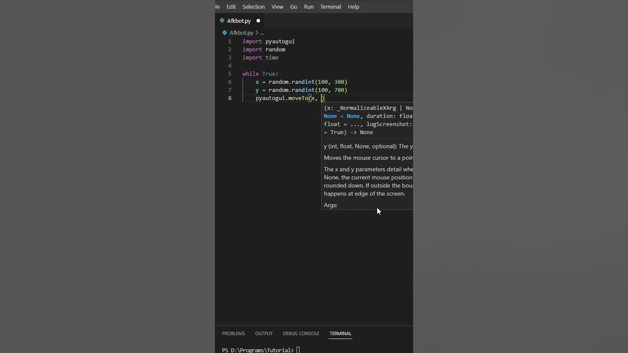 How To Make An Anti AFK Bot In Python #python - YouTube