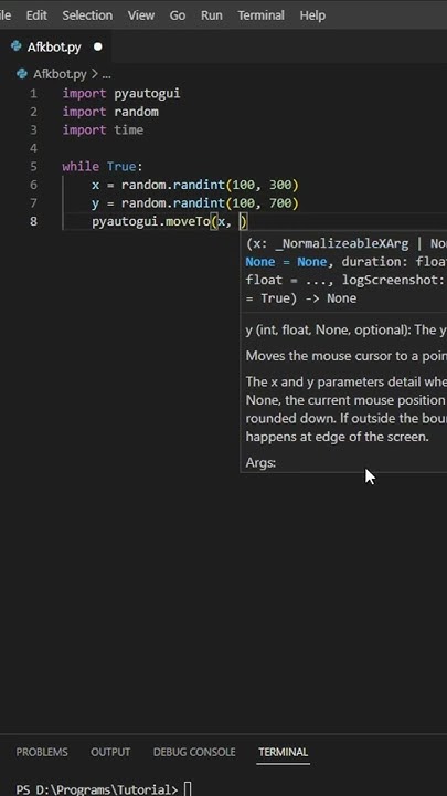 How To Make An Anti AFK Bot In Python #python - YouTube