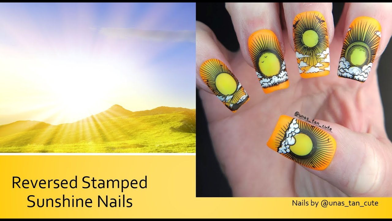 Rise and Shine Stamped nails - Pretty Fingers by Robin - YouTube