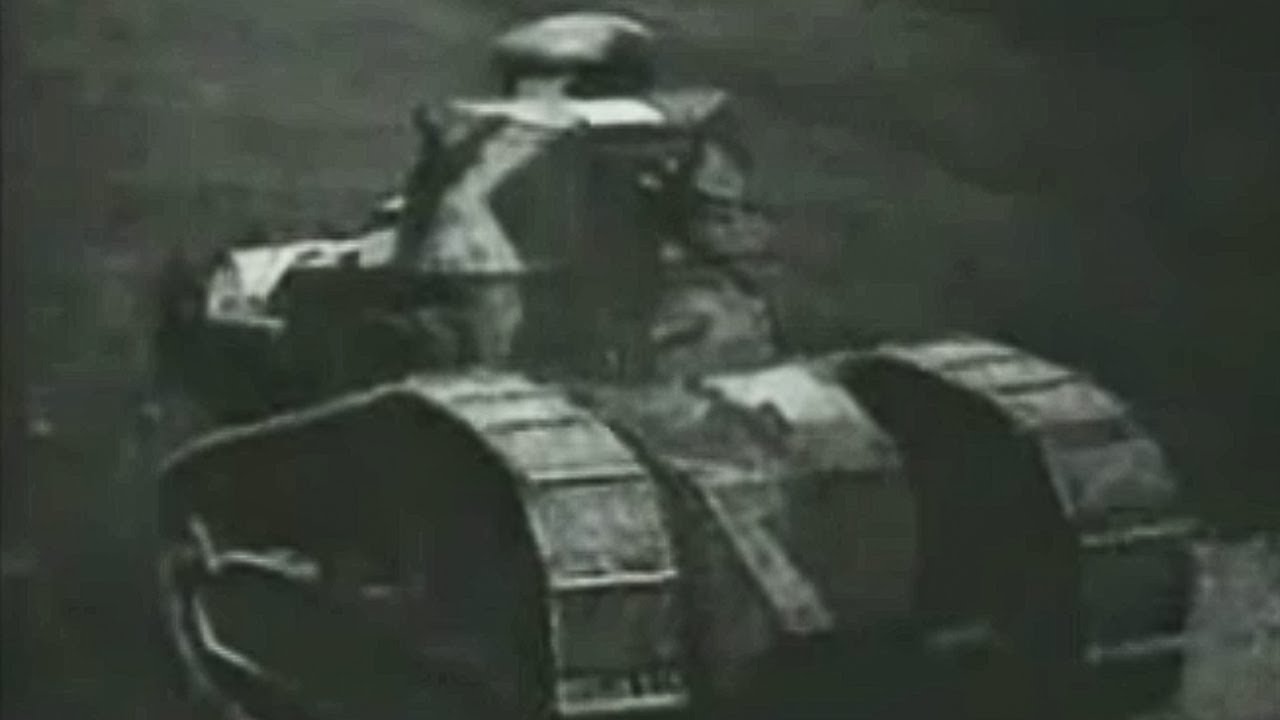 Historic Footage of The Very First Tanks Entering Battle - YouTube