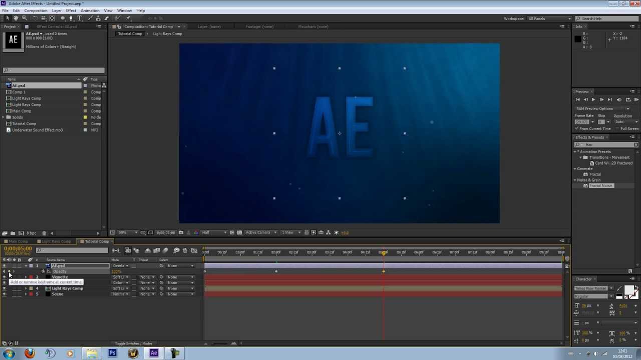 After Effects Tutorial: Underwater/Water Scene Intro - YouTube
