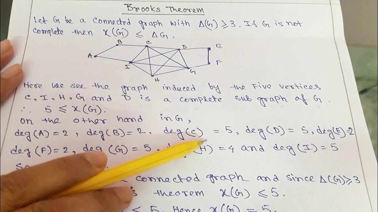 BROOK'S THEOREM || FIND THE CHROMATIC NUMBER OF PETERSON GRAPH BY USING BROOK'S THEOREM - YouTube