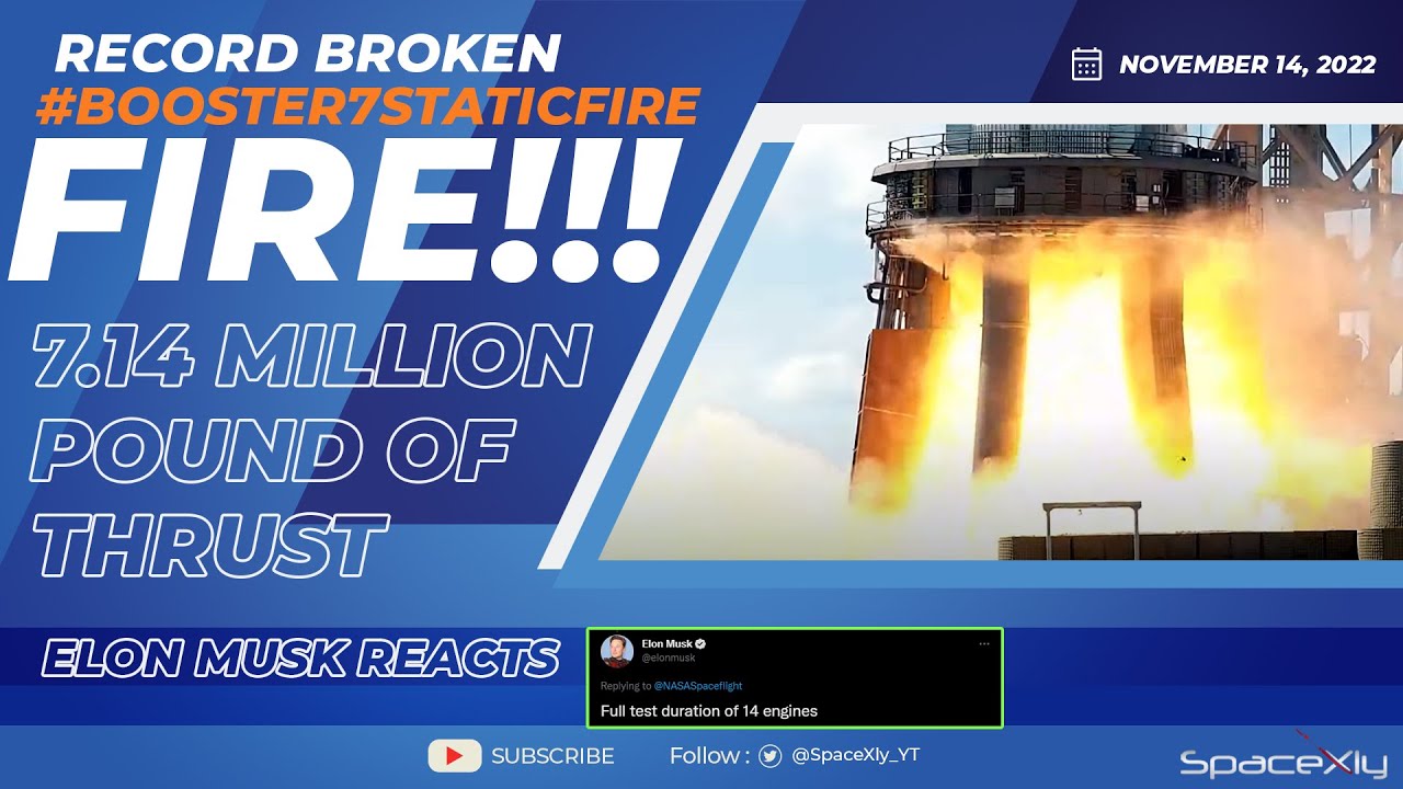 Elon Musk CONFIRMED Full Duration 14 Engine Static Fire of Booster 7 ...