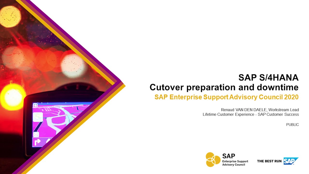 Overview: SAP S/4HANA conversion cutover preparation and downtime ...
