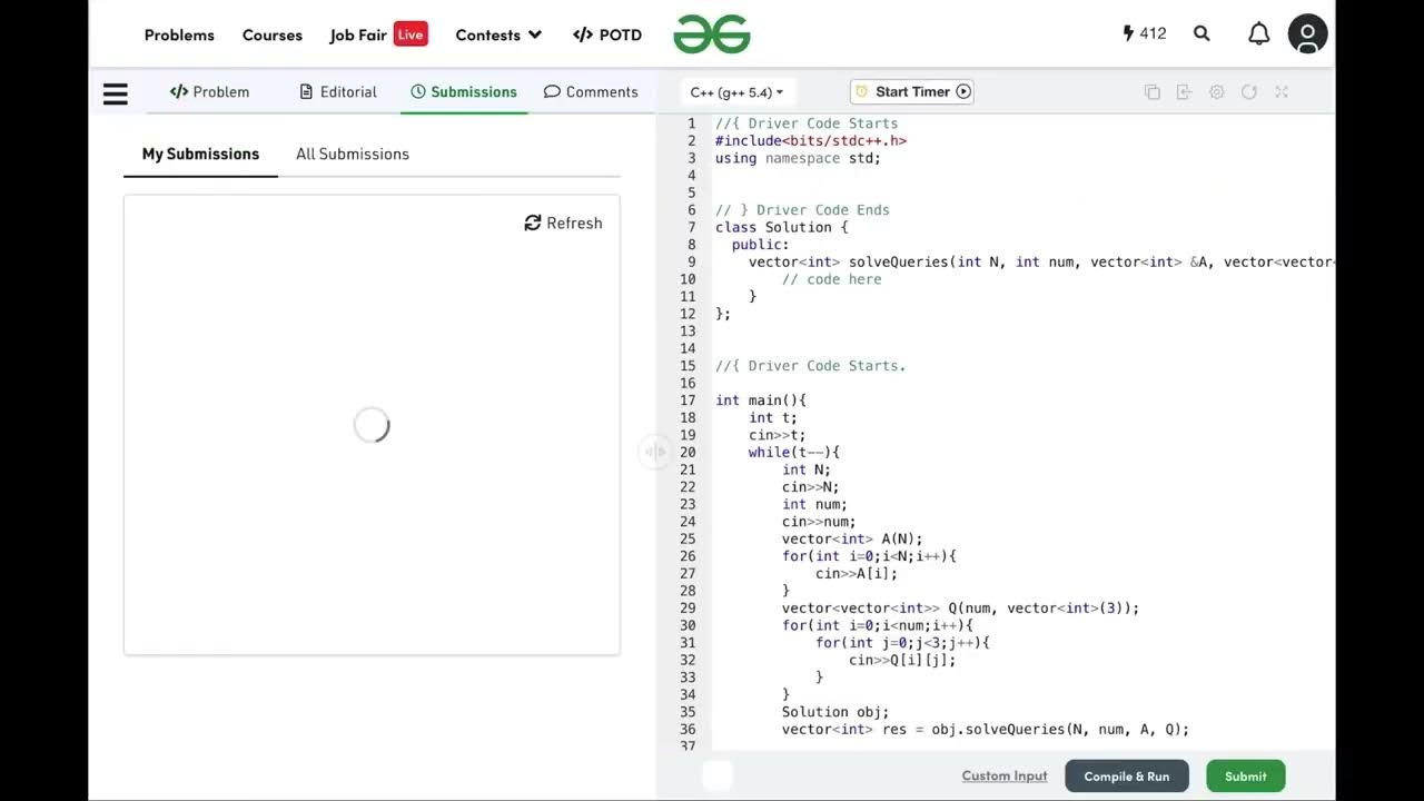Yet another query problem || GFG POTD #solution #gfg || 11th march 2023 - YouTube