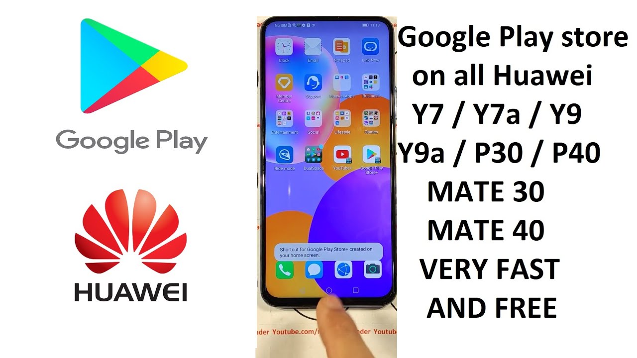 fast and simple solution to install play store on all huawei y7 y9 y9a ...