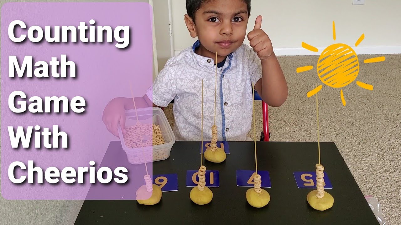 Counting Math Games for kids | Counting activity with cheerios and play ...