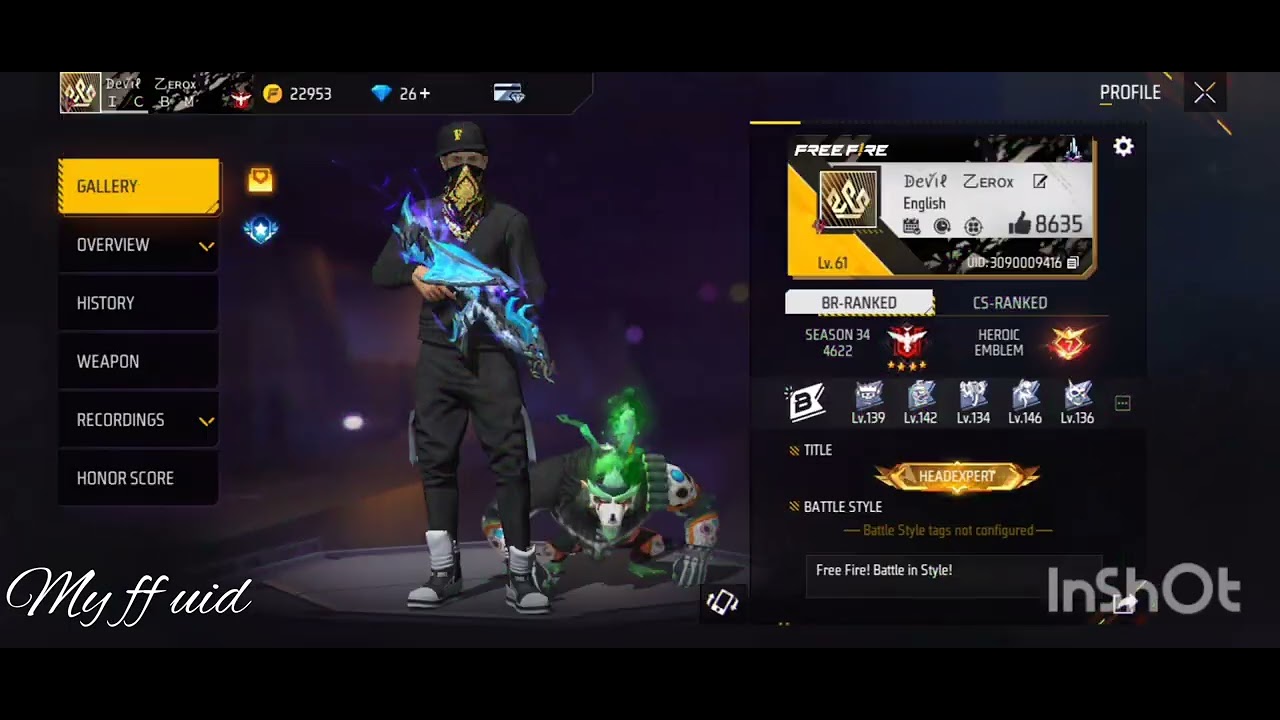 my ff uid #devil zerox# - YouTube