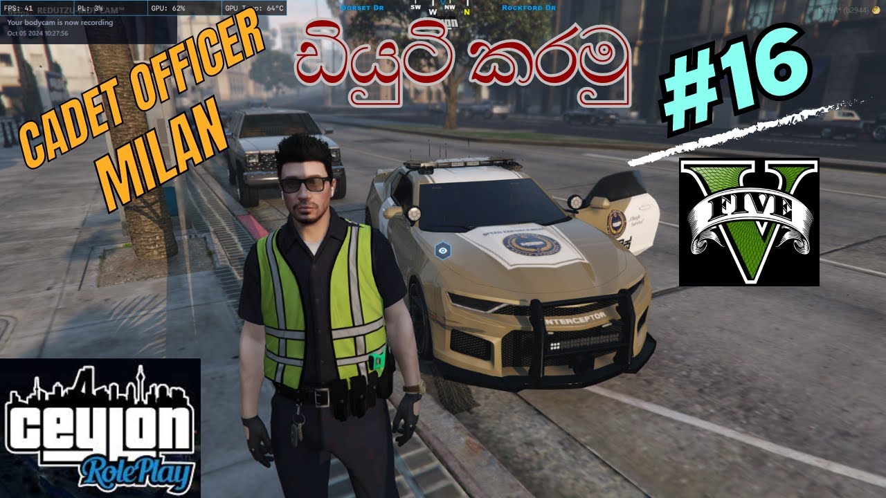 Gta V Ceylon Roleplay RP Gameplay Officer Milan #16 #gtaceylonrp #gta # ...